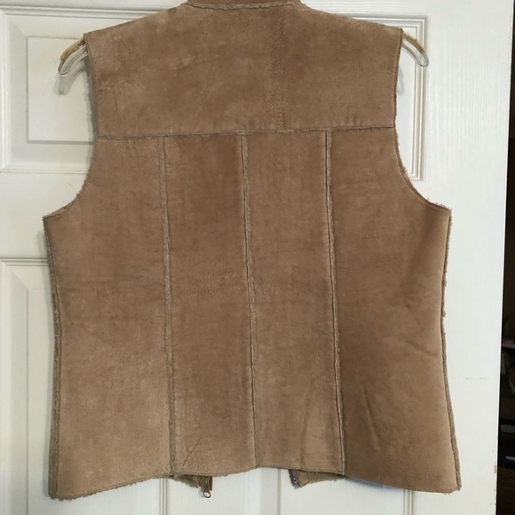 Express | Jackets & Coats | Express Suede Vest With Shearling Lining ...